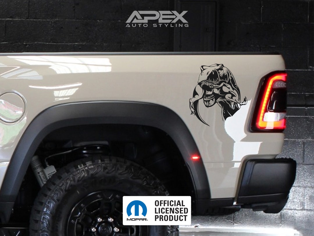 RAM TRX Bedside Decals - TRX Eating Raptor Easter Egg Logo (set of 2 ...