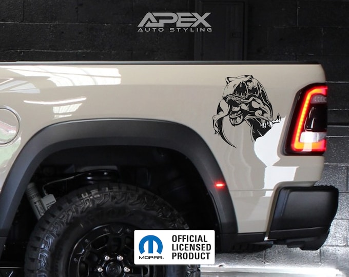 RAM TRX Bedside Decals TRX Eating Raptor Easter Egg Logo set of 2 - Etsy