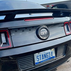 2010 - 2014 Ford Mustang Decklid Decal - American Flags (multiple ...