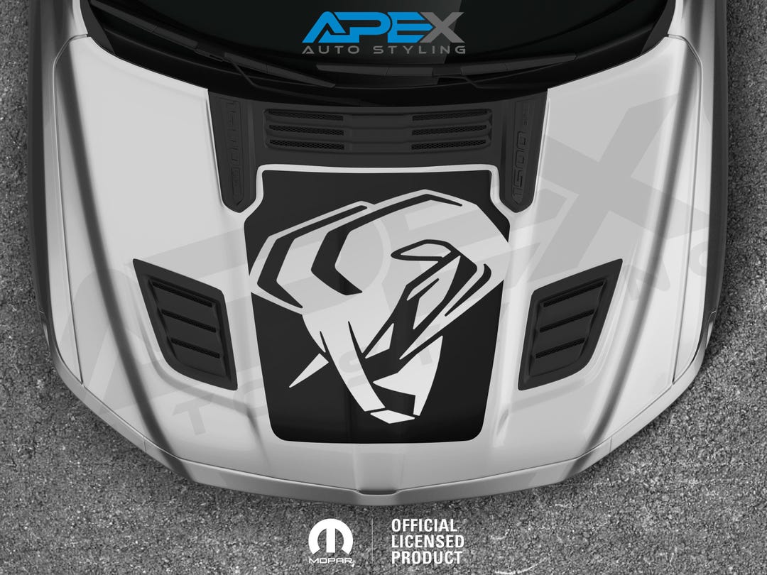 2019+ RAM Rebel / Laramie Sport Hood Decal - New RAM Symbol of Protest ...