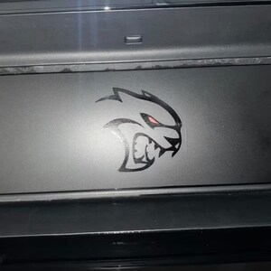 Blank / Debadged Dodge Challenger Tail Light Divider Decal Hellcat Logo ...
