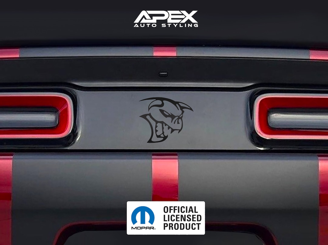 Blank / Debadged Dodge Challenger Tail Light Divider Decal - SRT Ghoul ...