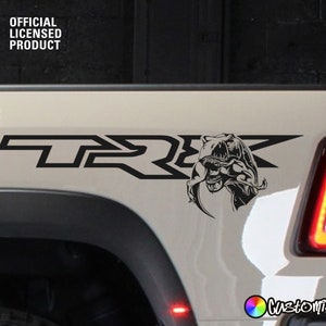 RAM TRX Bedside Decals OEM 36 T-rex Eating Raptor set of 2 customizable ...