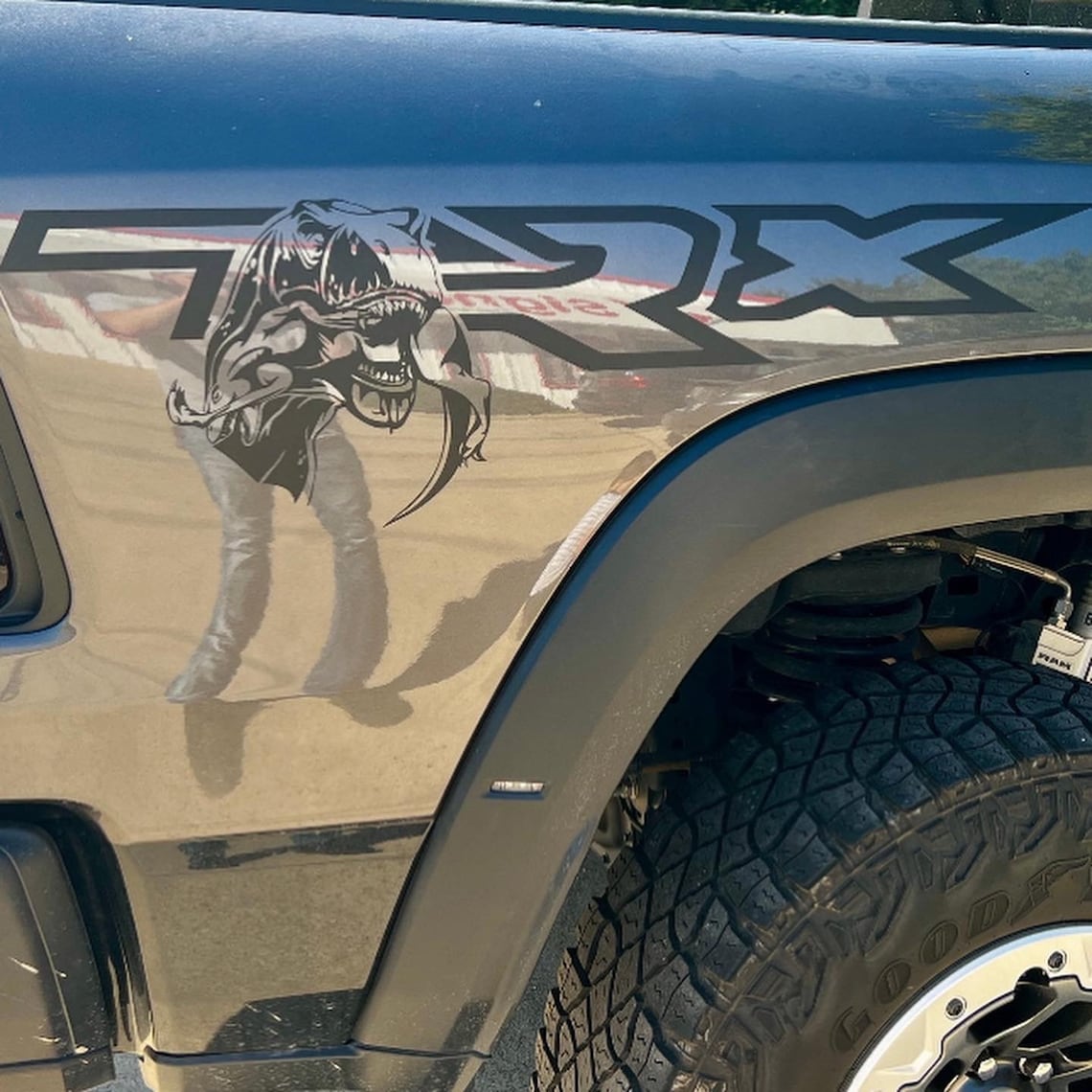 RAM TRX Bedside Decals OEM 36 T-rex Eating Raptor - Etsy