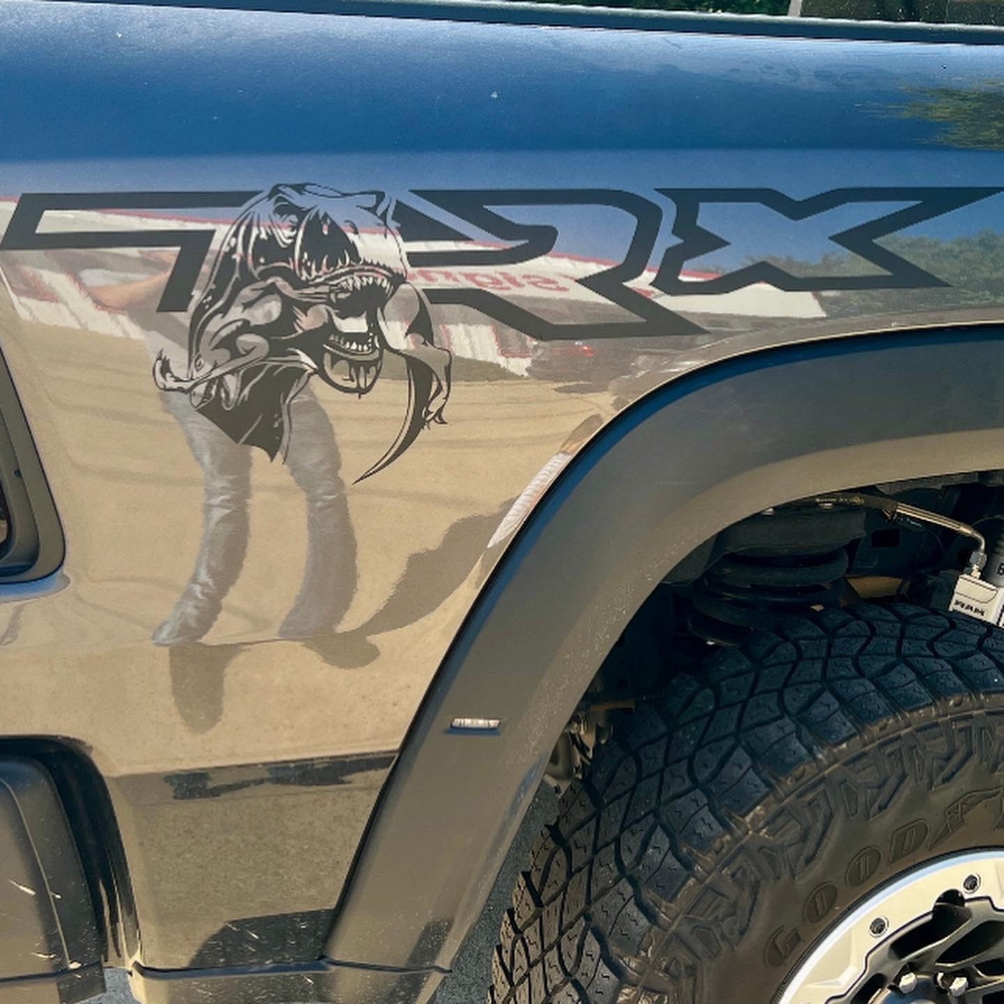 RAM TRX Bedside Decals OEM 36 T-rex Eating Raptor - Etsy Australia