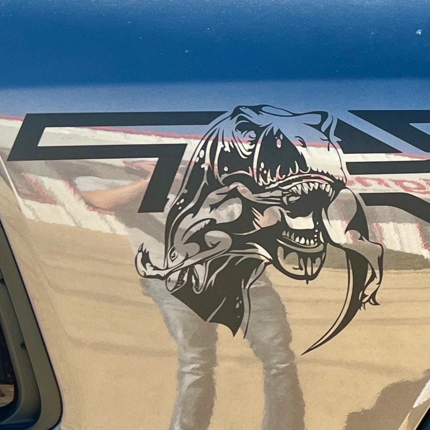 RAM TRX Bedside Decals OEM 36 T-rex Eating Raptor - Etsy