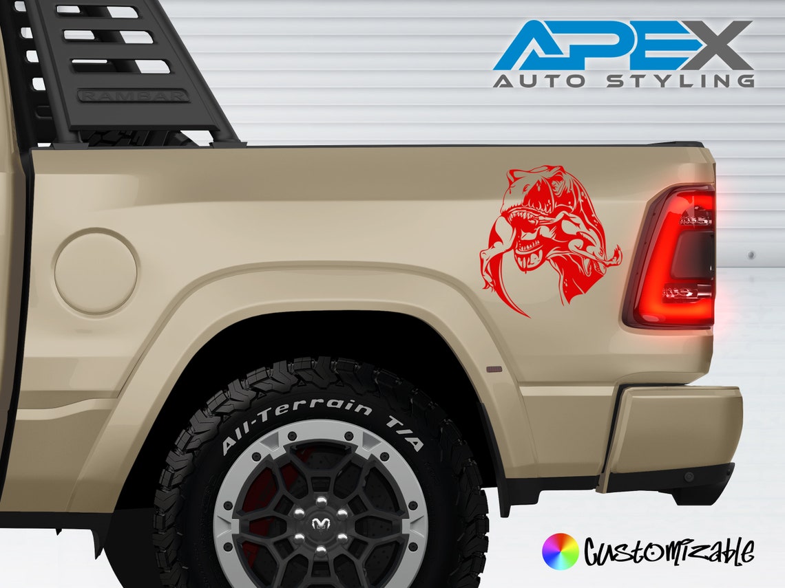 RAM TRX Bedside Decals TRX Eating Raptor Easter Egg Logo - Etsy