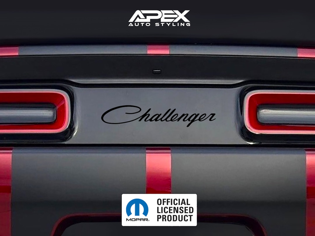 Blank / Debadged Dodge Challenger Tail Light Divider Decal - Challenger ...