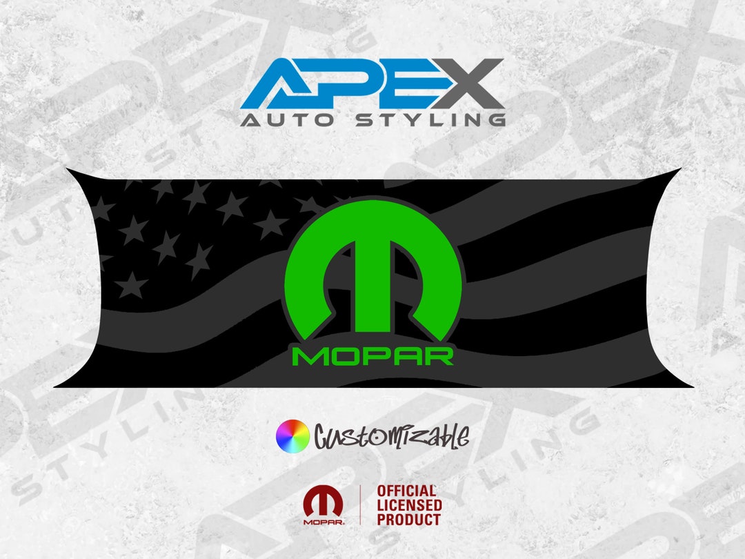 3 Layer Dodge Challenger Tail Light Divider Decal MOPAR Logo multiple ...