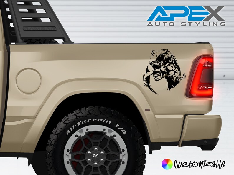 RAM TRX Bedside Decals TRX Eating Raptor Easter Egg Logo - Etsy UK