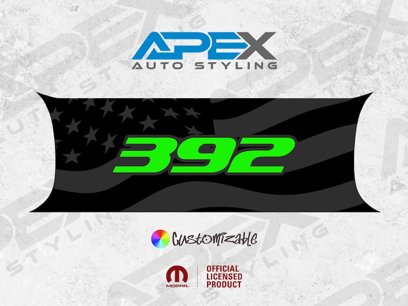 392 Logo 3 Layer Dodge Challenger Taillight Divider Decal (multiple ...