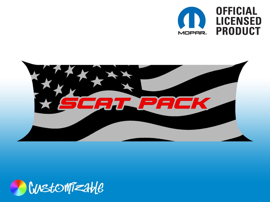 1 Layer Dodge Challenger Tail Light Divider Decal Scat Pack Text ...