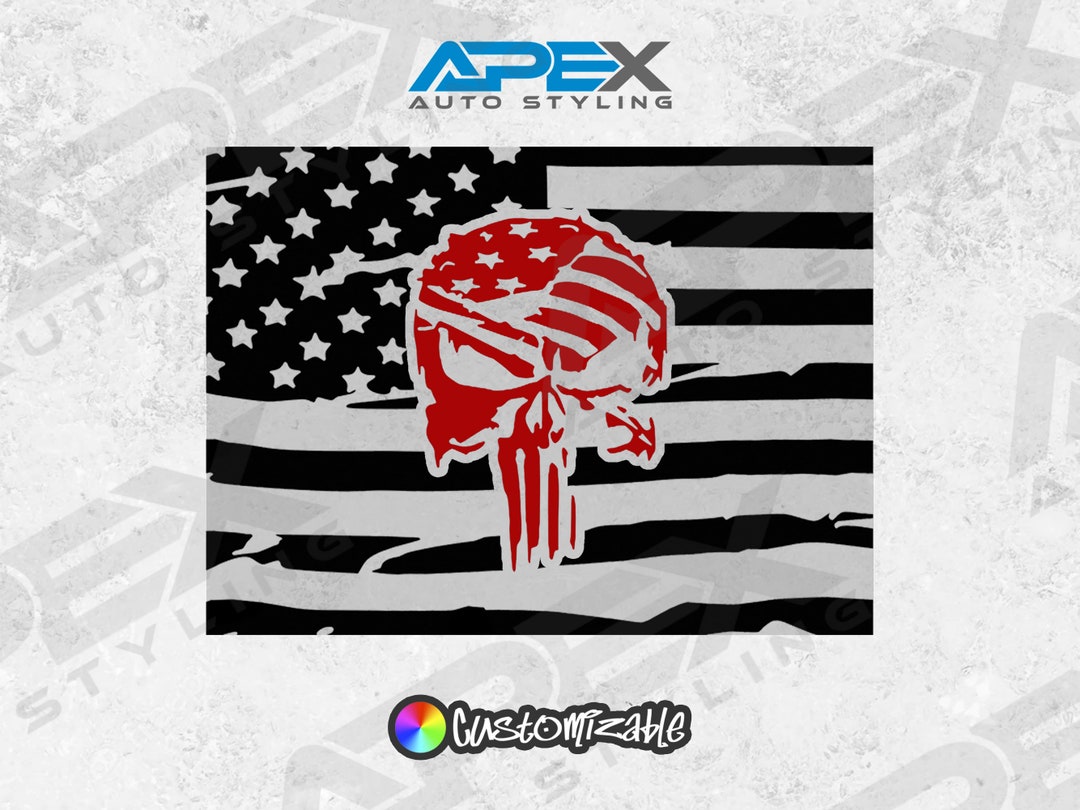 Dodge RAM Pickup Rear Sliding Window Decal Punisher Logo - Etsy