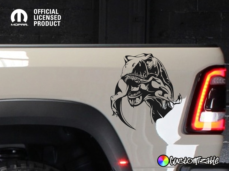 RAM TRX Bedside Decals TRX Eating Raptor Easter Egg Logo - Etsy