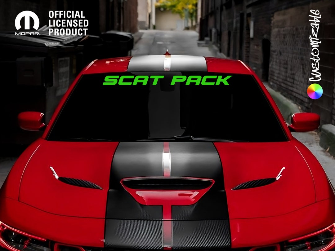 Scat Pack Windshield Banner for Dodge Challenger Charger - Customizable ...