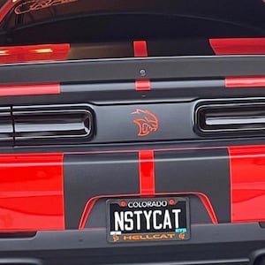 Blank / Debadged Dodge Challenger Tail Light Divider Decal - Hellcat ...