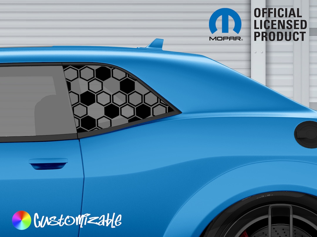 Dodge Challenger Quarter Window Decals - Honeycomb Pattern - Etsy