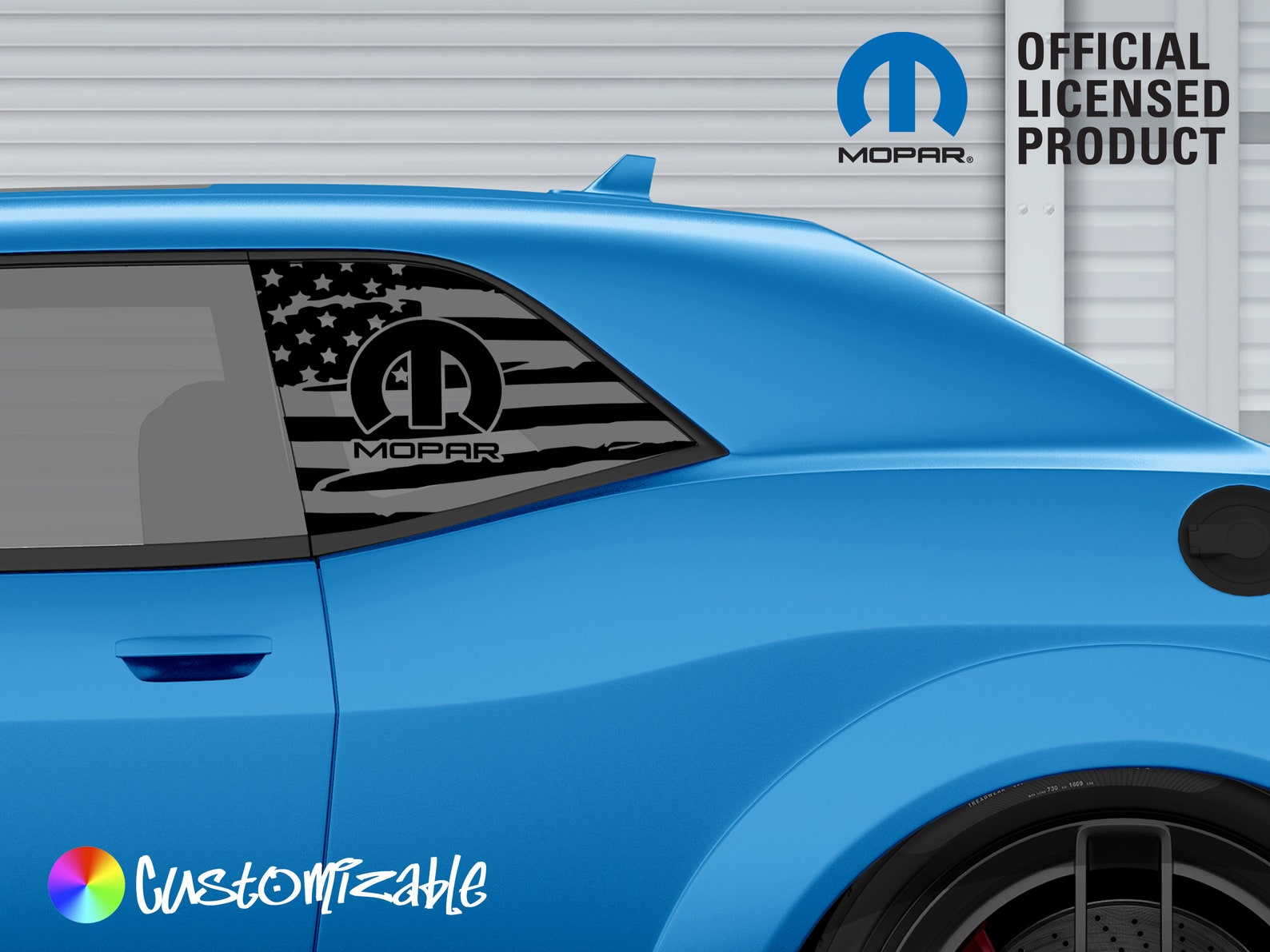 Dodge Challenger Quarter Window Decals - MOPAR Logo (set of 2 ...