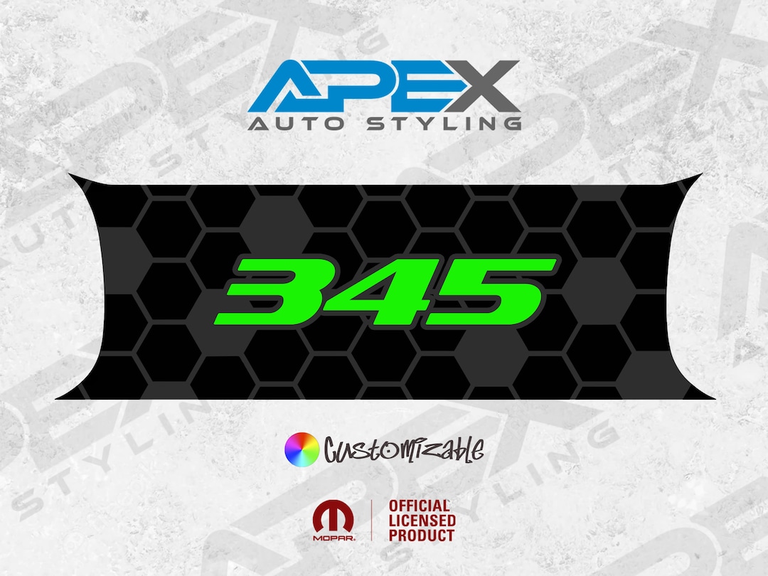 345 Hemi 3 Layer Dodge Challenger Taillight Divider Decal (multiple ...