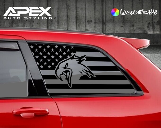 Hellhawk Emblem Badges for Jeep Trackhawk Grand Cherokee Matte Black ...
