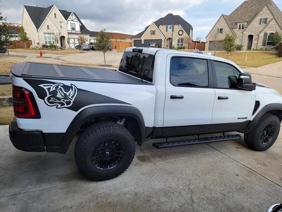 RAM RHO Ignition Style Bedside Decals - Rhino Logo Cutout (set of 2 ...