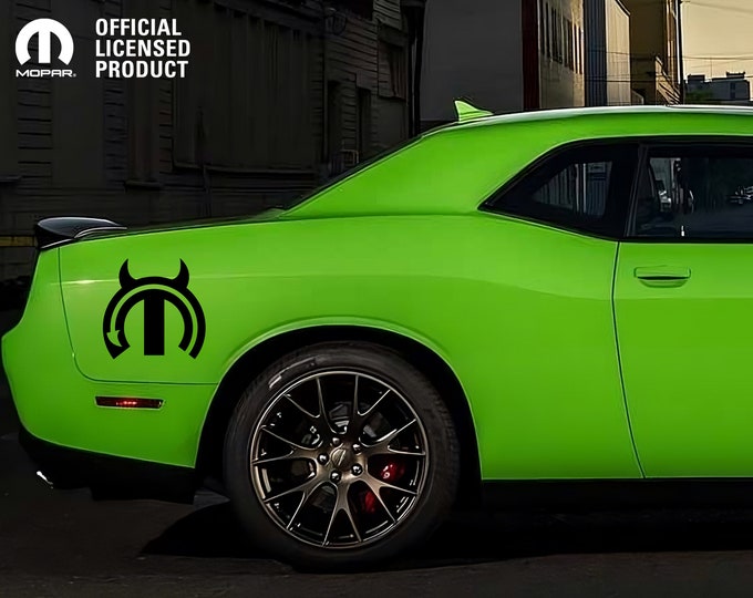 MOPAR Devil Logo Side Graphics for Dodge Challenger (set of 2 Decals ...