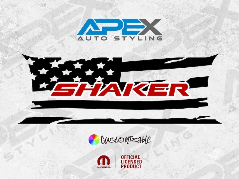 Dodge Challenger Taillight Divider Decal - 1 Layer + Shaker Logo ...