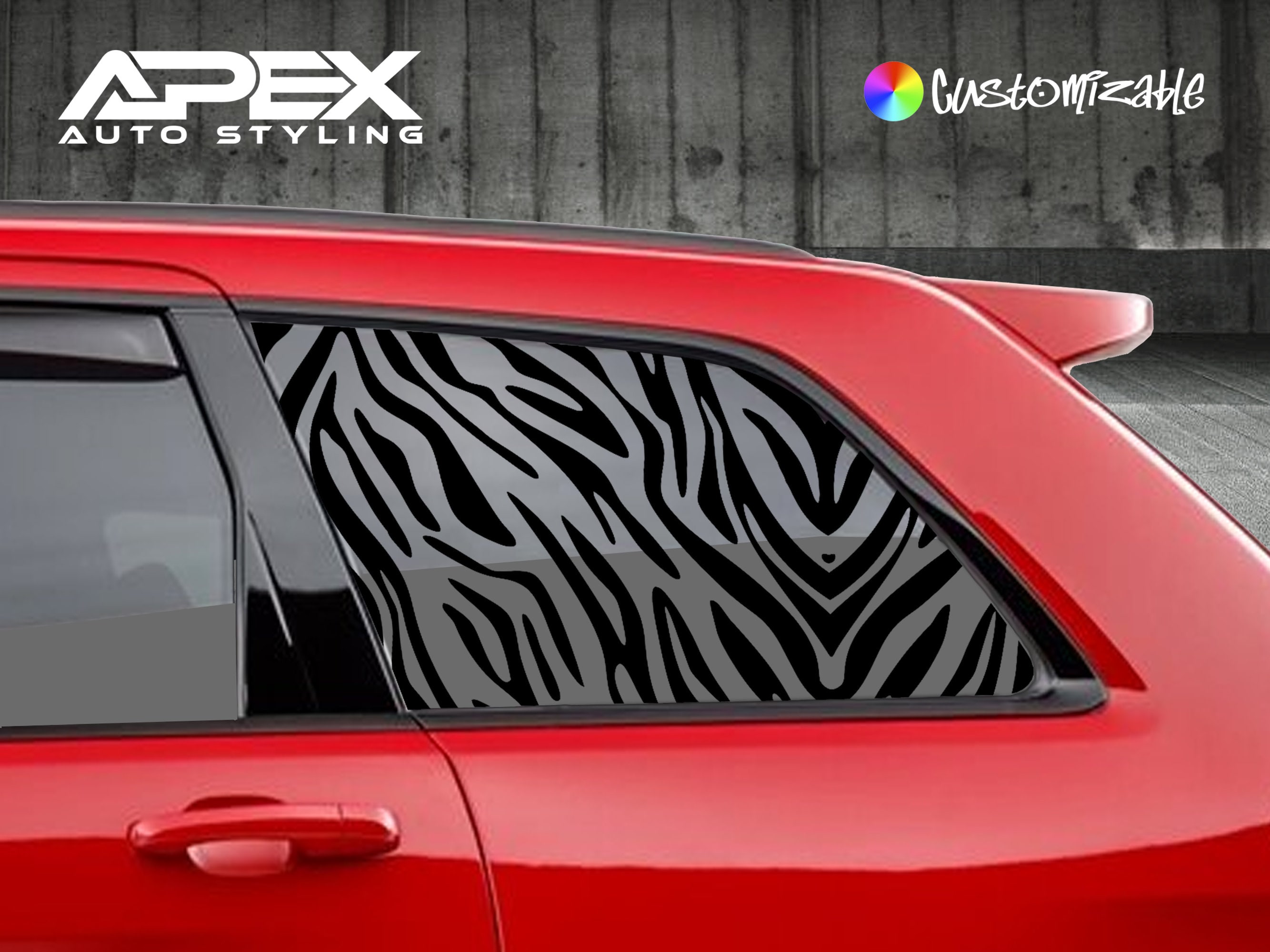 Jeep Grand Cherokee Window Decals - Zebra Stripes (set of 2 ...
