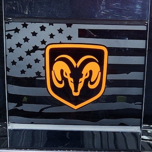 Dodge RAM Pickup Rear Sliding Window Decal - RAM Logo (multiple Styles ...