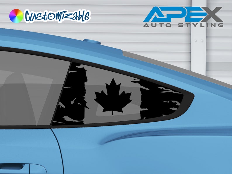 2015 2023 Ford Mustang Quarter Window Decals Canadian Flags - Etsy