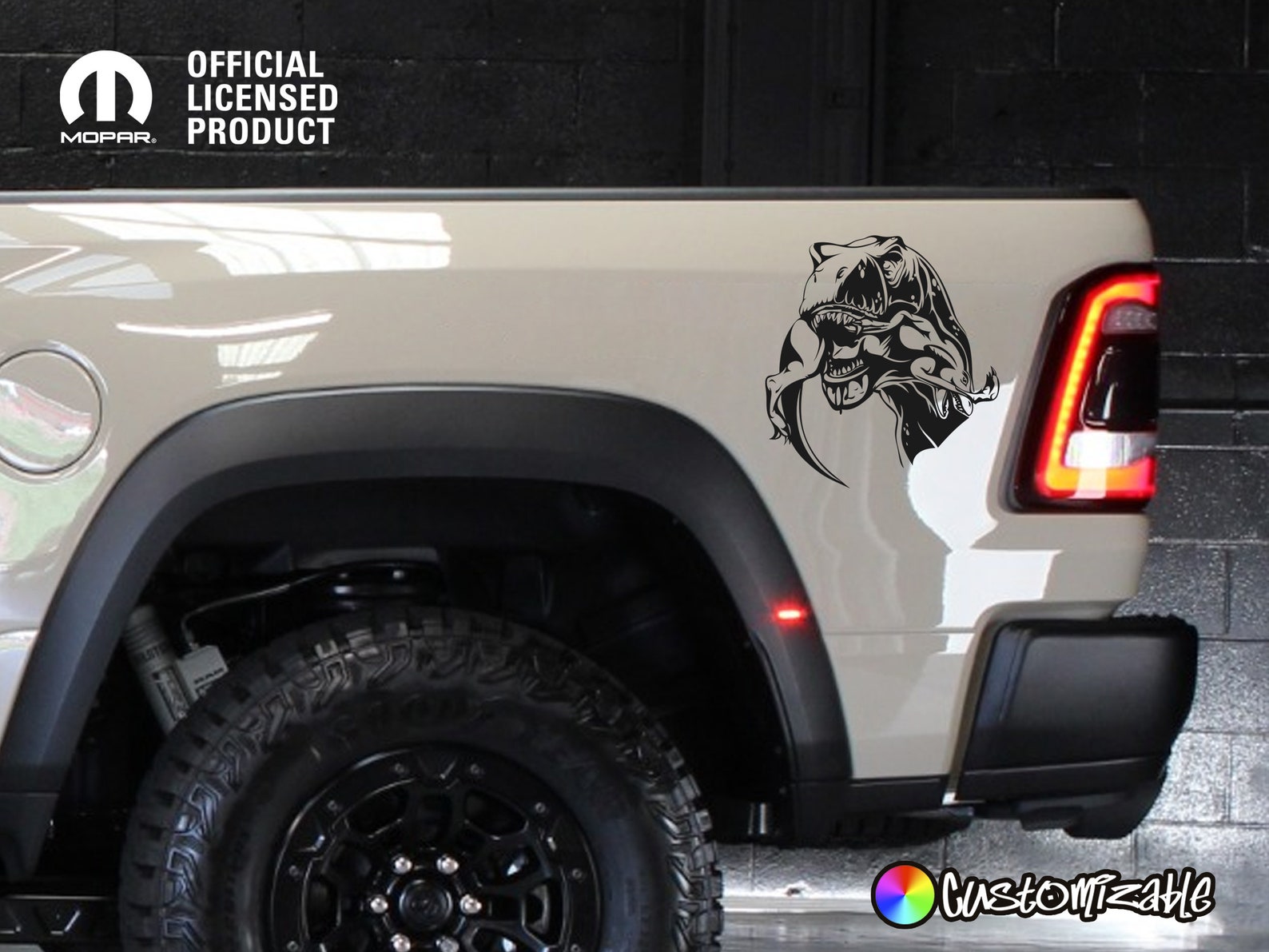 RAM TRX Bedside Decals TRX Eating Raptor Easter Egg Logo - Etsy