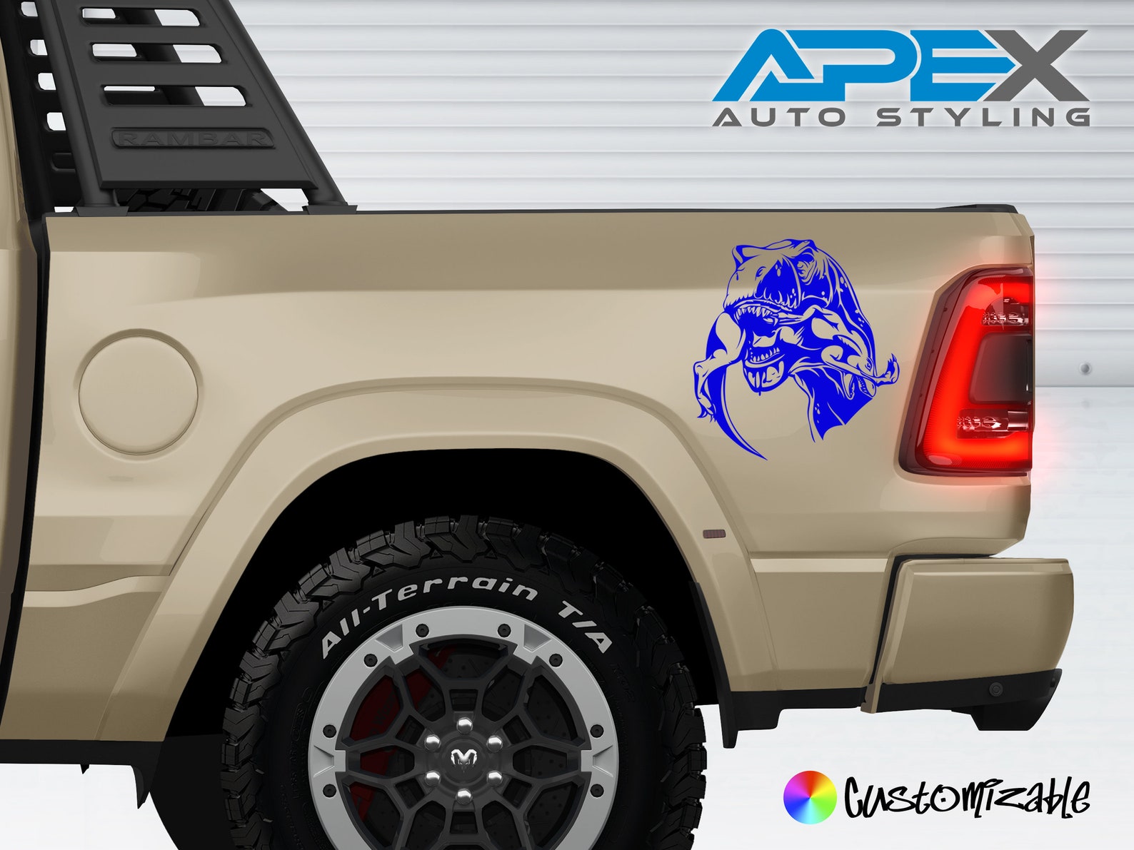 RAM TRX Bedside Decals TRX Eating Raptor Easter Egg Logo - Etsy