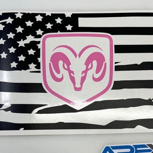 Dodge RAM Pickup Rear Sliding Window Decal - RAM Logo (multiple Styles ...