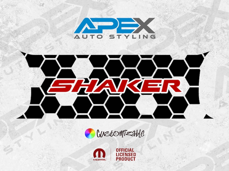 Dodge Challenger Taillight Divider Decal - 1 Layer + Shaker Logo ...