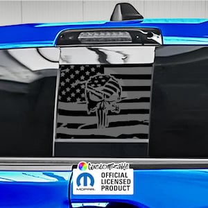 Dodge RAM Pickup Rear Sliding Window Decal - Punisher Logo - Fits 2009 ...