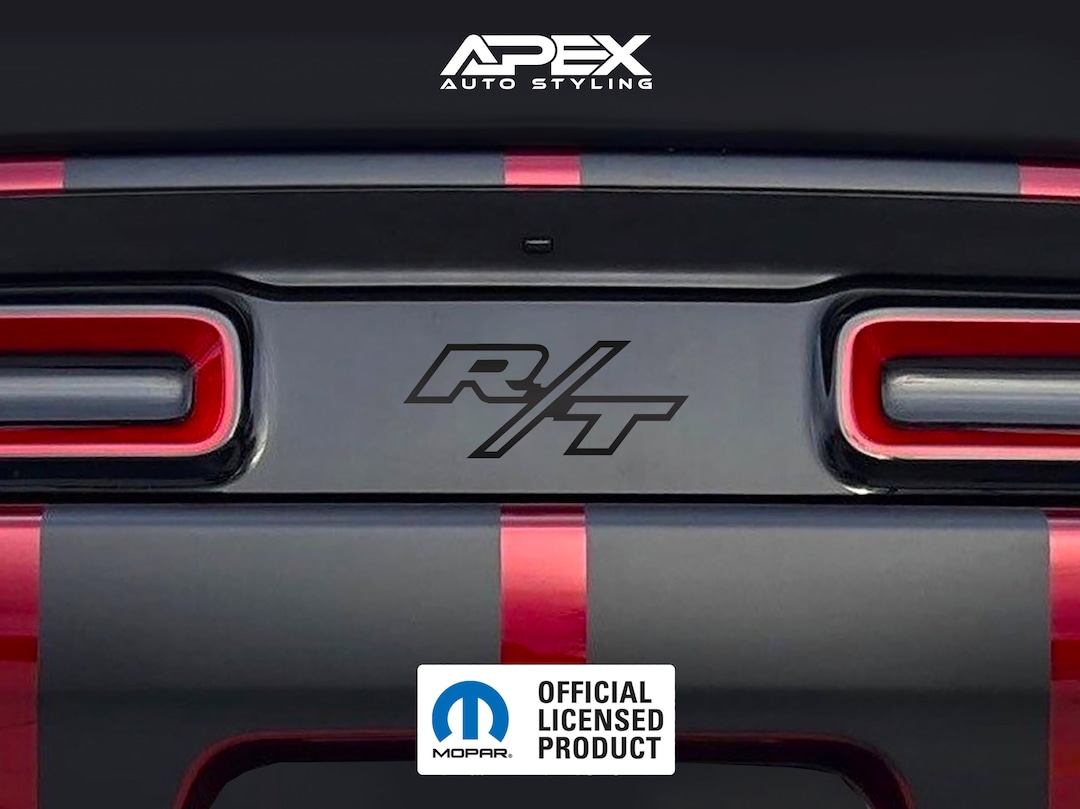 Blank / Debadged Dodge Challenger Tail Light Divider Decal - R/T Logo ...