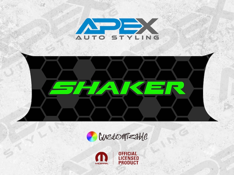 Dodge Challenger Taillight Divider Decal - 3 Layer + Shaker Logo ...