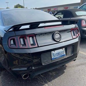 2010 - 2014 Ford Mustang Decklid Decal - American Flags (multiple ...