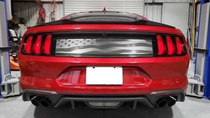2015 2023 Ford Mustang Decklid Decal American Flags - Etsy