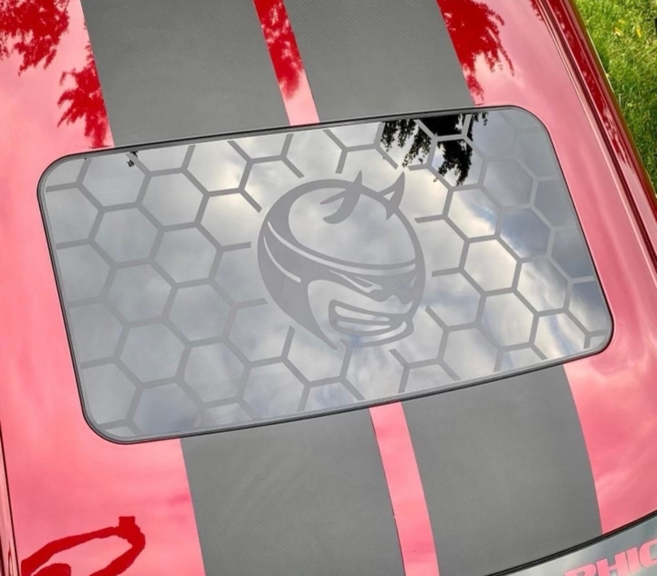 Dodge Challenger Sunroof Decal - Honeycomb Pattern Graphic - Etsy