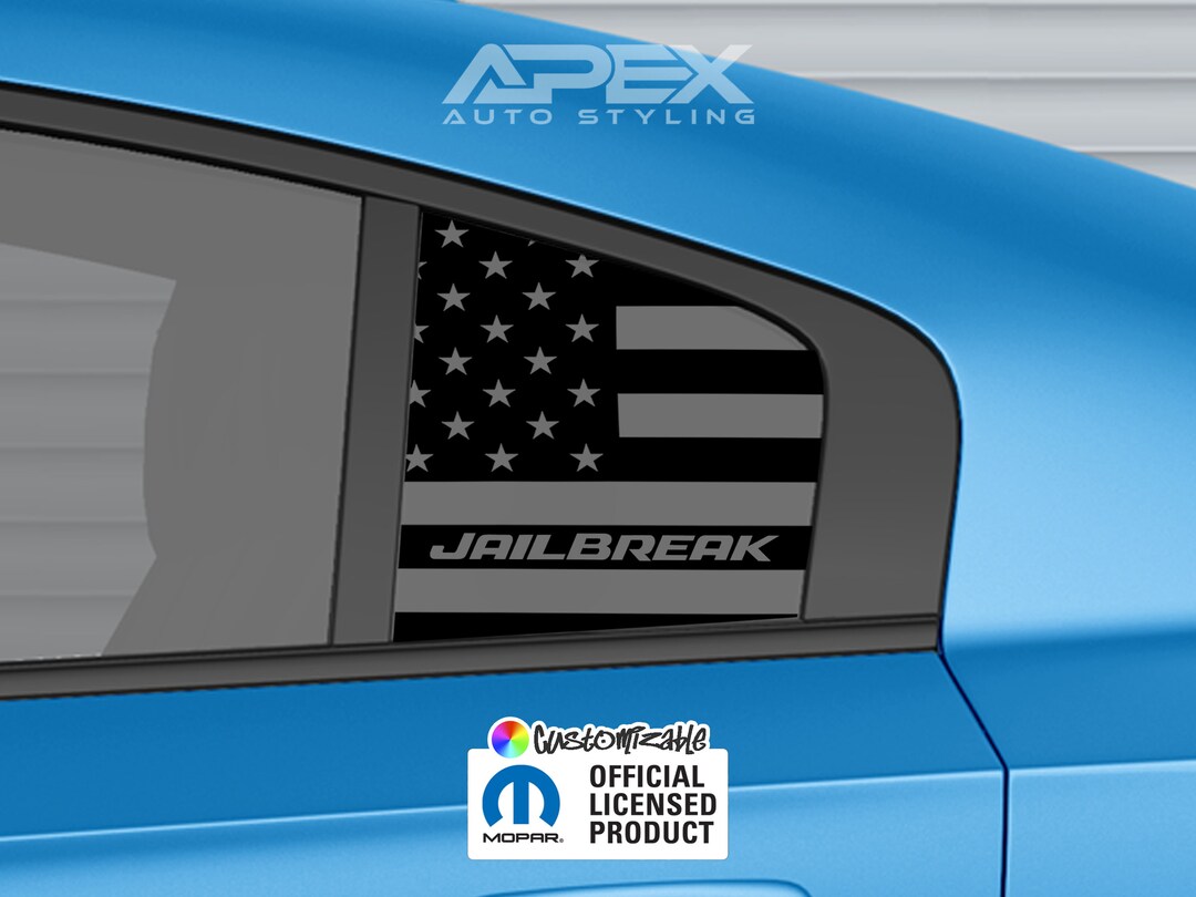 2011+ Dodge Charger Quarter Window Decals - Hellcat Jailbreak Logo ...