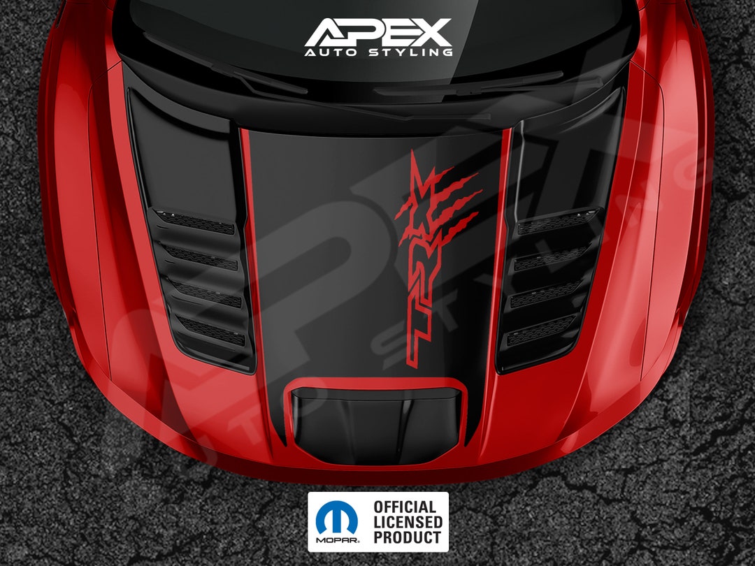 RAM TRX Hood Decal / Graphics - TRX Claw Logo Cutout - Mopar Licensed ...