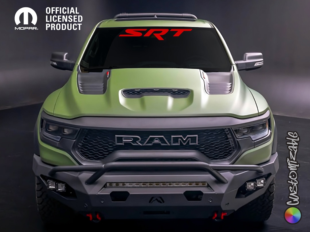 RAM TRX Windshield Banner Decal - SRT Logo - Customizable - Etsy