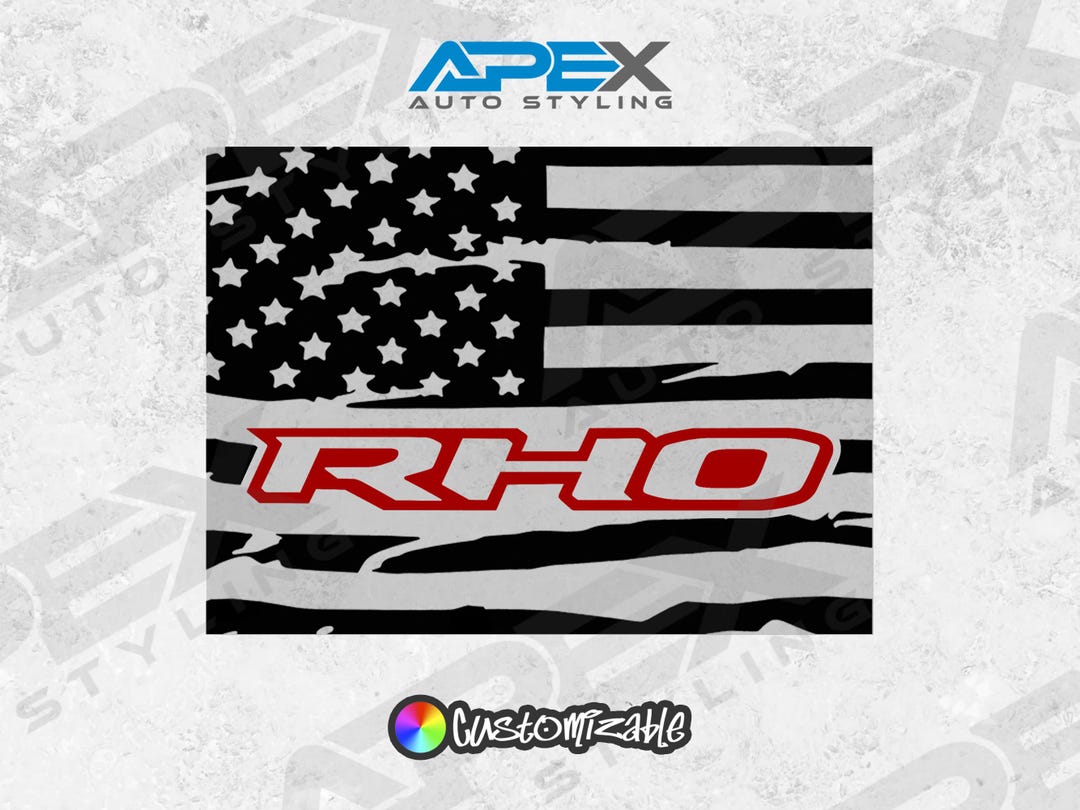 RAM RHO Logo Rear Sliding Window Decal (multiple Styles) (OEM Colors ...