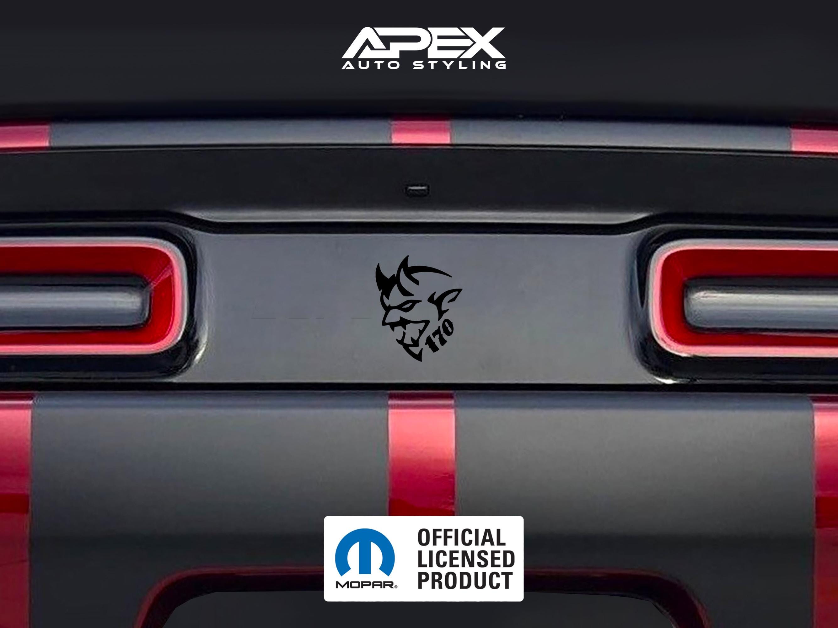 Blank / Debadged Dodge Challenger Tail Light Divider Decal - Demon 170 ...