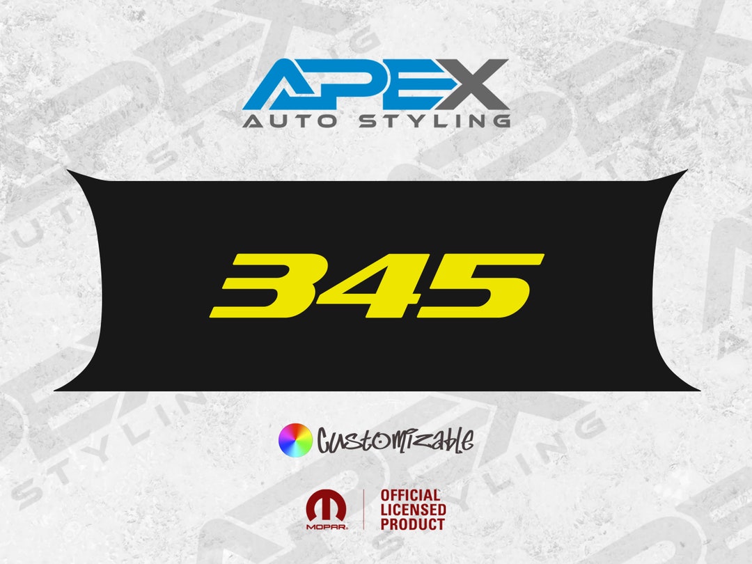 Dodge Challenger Taillight Divider Decal - Blank / Debadged + 345 HEMI ...