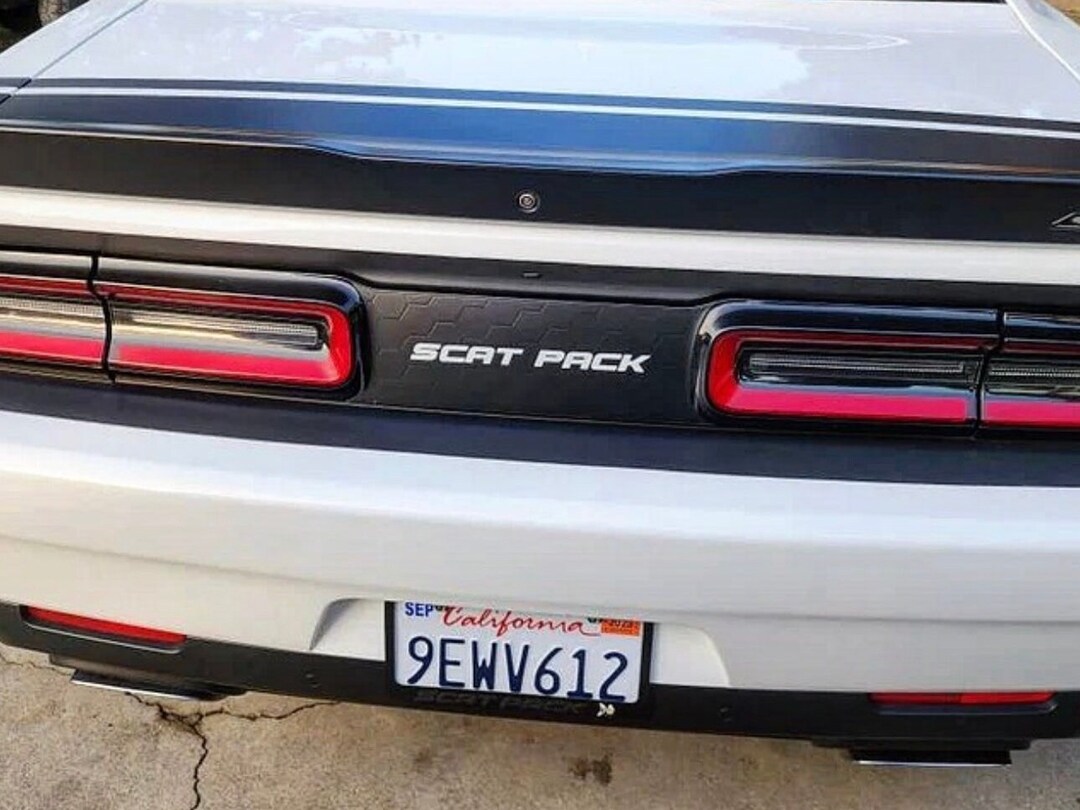 3 Layer Dodge Challenger Tail Light Divider Decal - Scat Pack Text ...