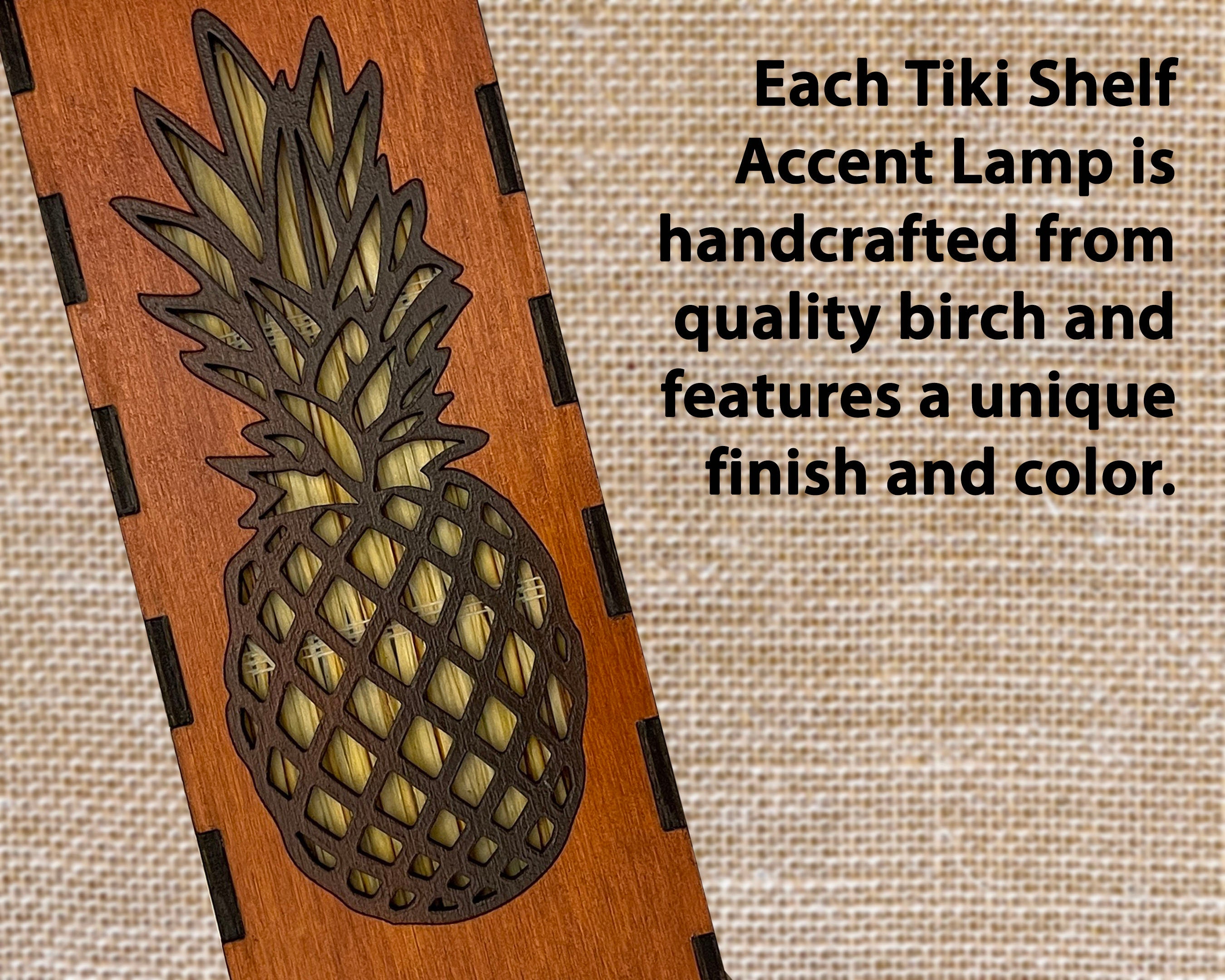 Small Tiki Shelf Accent Lamp Indoor Low-voltage Pineapple - Etsy