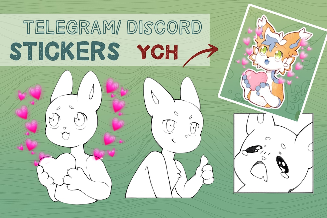 Furry OC Telegram/discord Stickers - Etsy