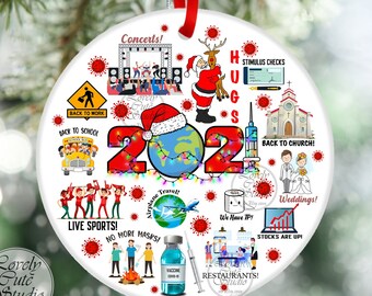 Covid Christmas Ornament - Etsy